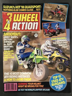3 & 4 WHEEL ACTION MAGAZINE-FEBRUARY 1986-JIMMY WHITE-GARY DENTON-STEVE CASPER | eBay