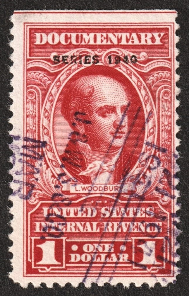 PAPER-GEM: scott#R300 US/usa documentary revenue stamp 1940 overprint ...