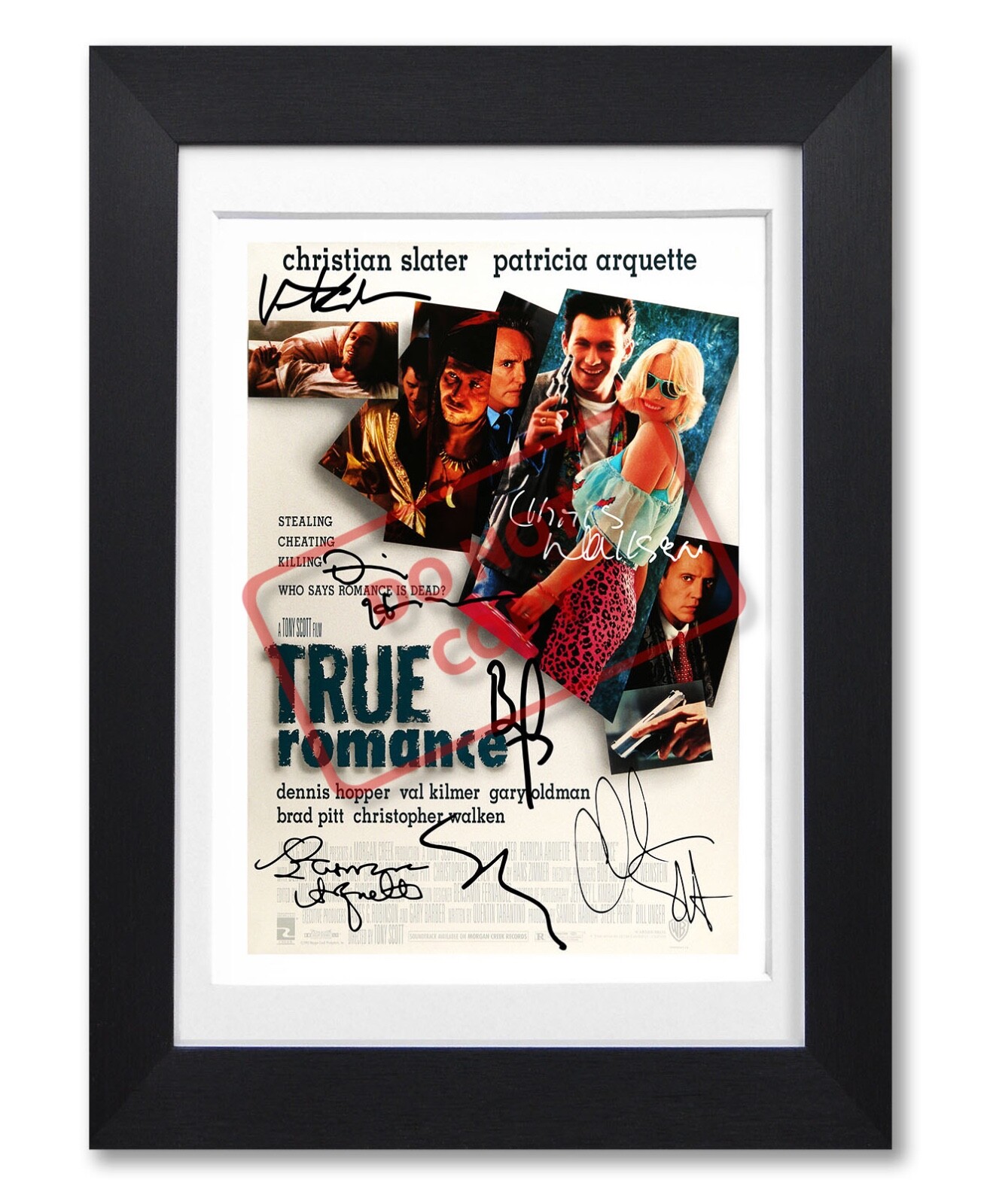 TRUE ROMANCE MOVIE CAST SIGNED POSTER PRINT PHOTO AUTOGRAPH 1993 FILM ...