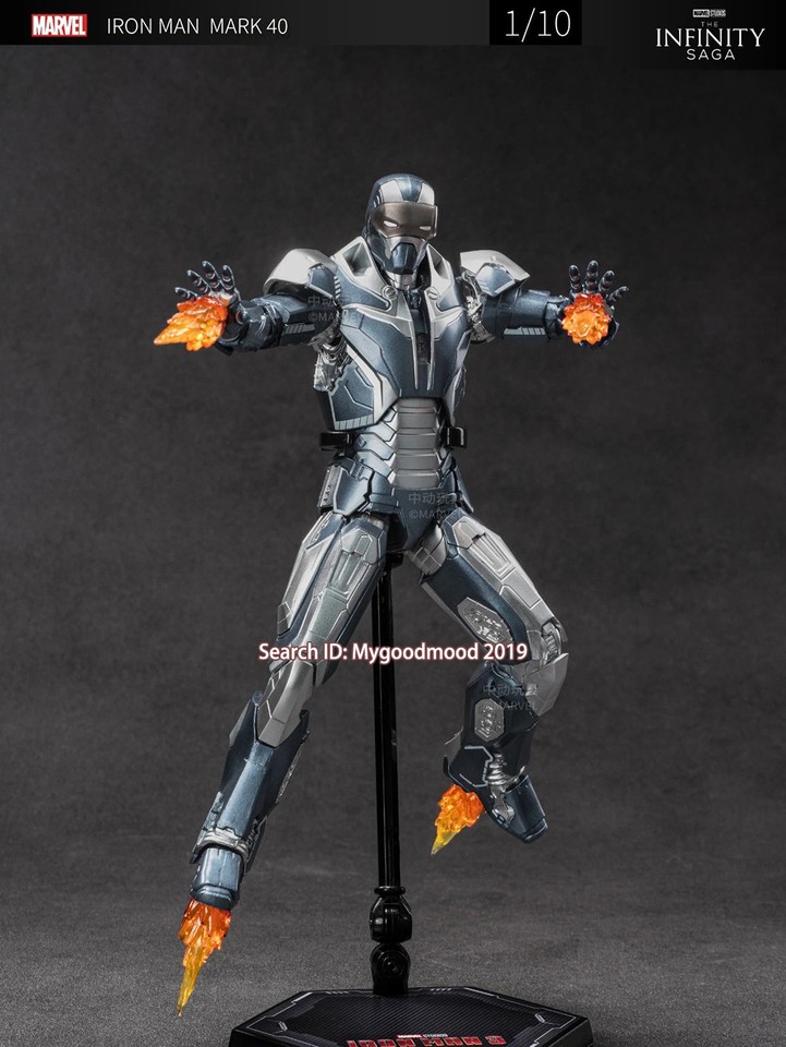 ZD Toys Marvel Avengers Iron Man Mark40 MK40 Shotgun Action Figure Toy ...