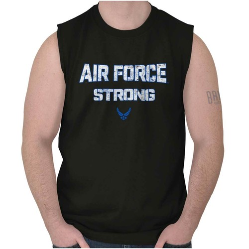 United States Air Force Strong USAF Logo Casual Tank Top Tee Shirt ...