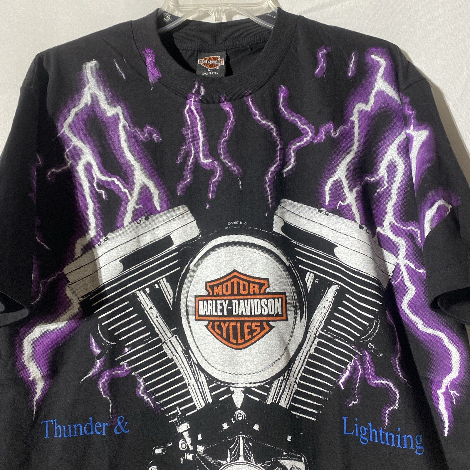 RARE Vintage Harley Davidson Thunder & Lightning All … - Gem