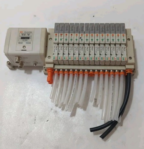SMC EX250-SDN1 DeviceNet Module Manifold Base w/ SMC SV1A00-5FU ...