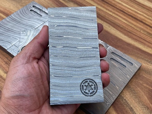 2 pieces Damascus steel beskar ingot Mandalorian iron star wars, 1 slim ...
