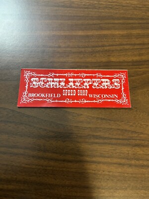 Vtg Cool Rare Schliepers Speed Shop Sticker Decal 4.75” X 1.75 ...
