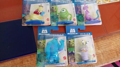Set Of 5 Pixar Monsters Inc Figures Micro Collection Sulley Mike Boo ...