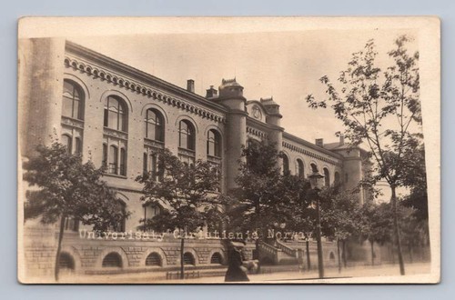 University OSLO Norway RPPC Christiania Antique Tourist Snapshot Photo ...