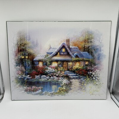 Cottage on the Pond II Artist Andres Orpinas Art Print Poster 20” x 16 ...
