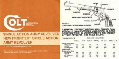 Colt 1978 SAA Revolver Manual | eBay