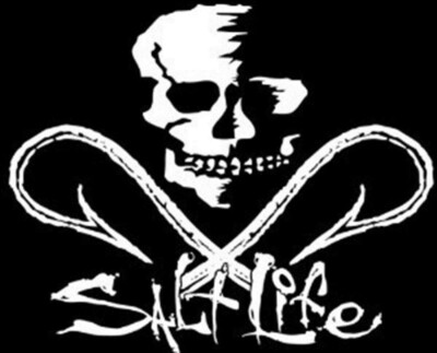 Salt Life Decal - 7" Medium Surface Mount Sticker - Skull & Hooks ...