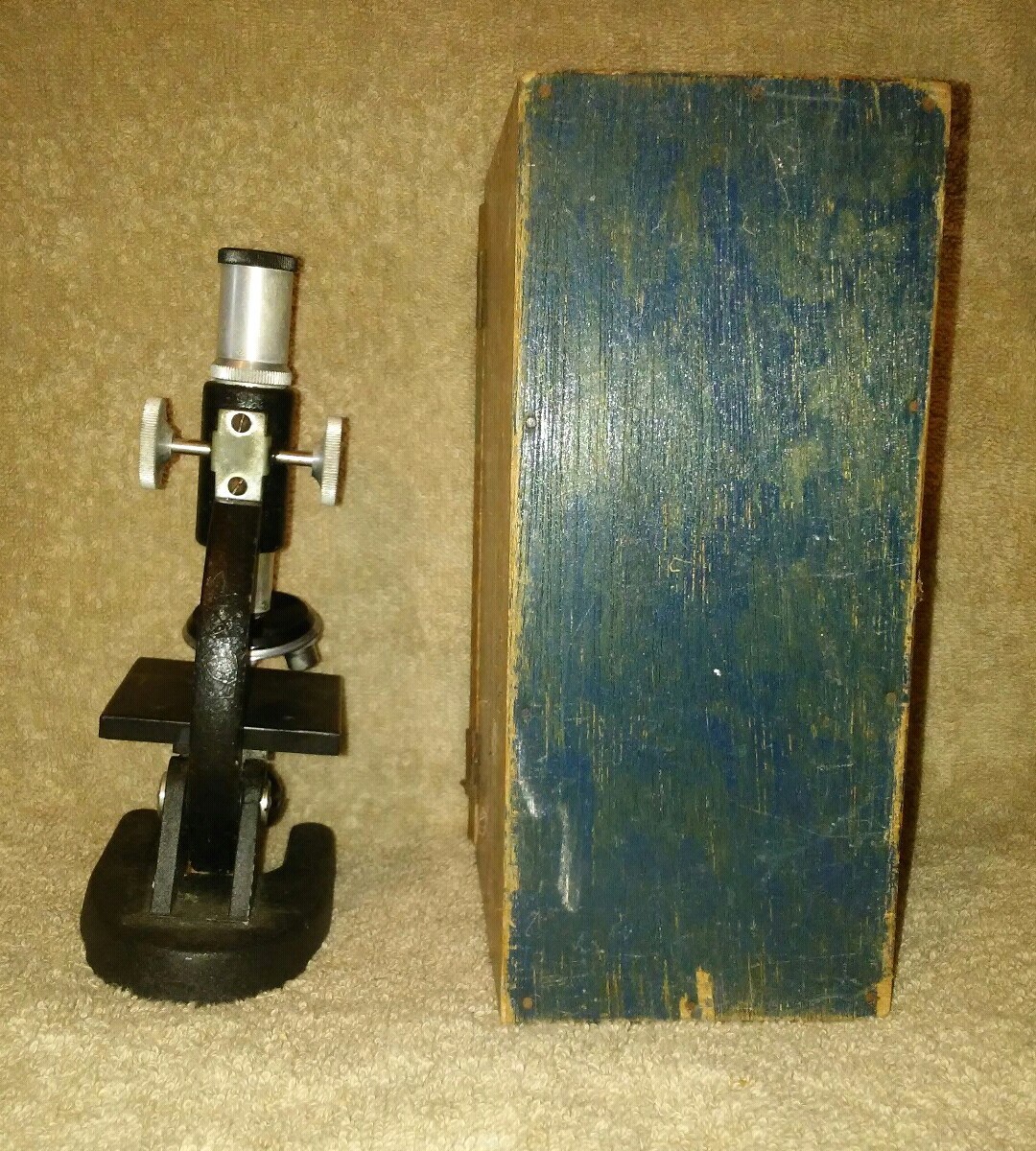 Vintage Sans & Streiffe 300x Microscope in Original Wooden Case | eBay