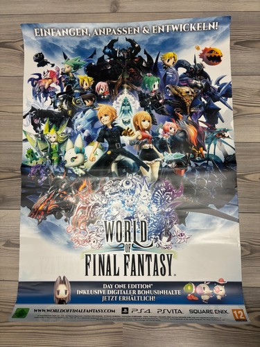 World of FINAL FANTASY *** Poster Merchandise *** 83cm x 59cm *** NEU ...
