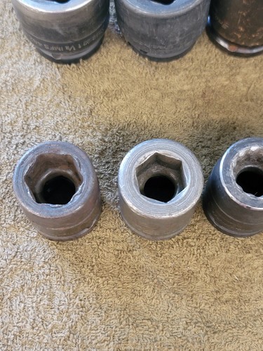 12 Snap-on Impact Socket Set SIM IM 3/4 Drive Sae 1-1/2 3/8 5/16 3/16 1 ...