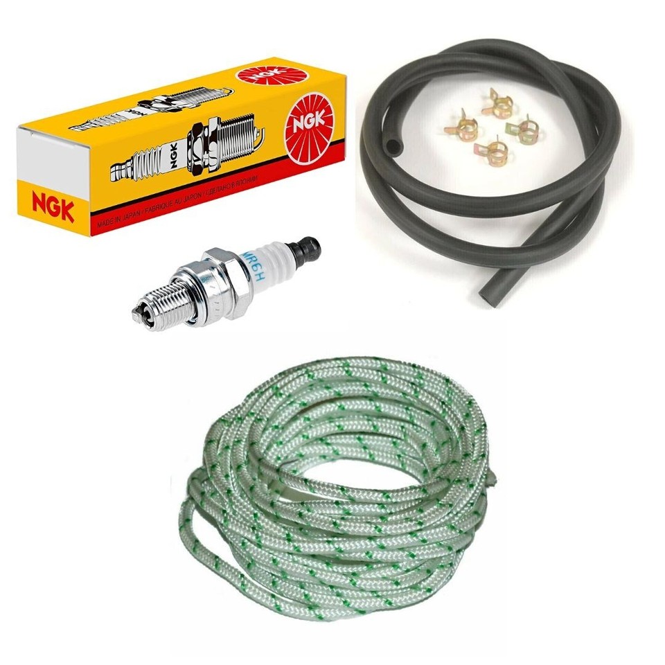 Hayter Harrier 48 NGK B2LM Spark Plug Briggs Quantum Pull Cord Fuel ...
