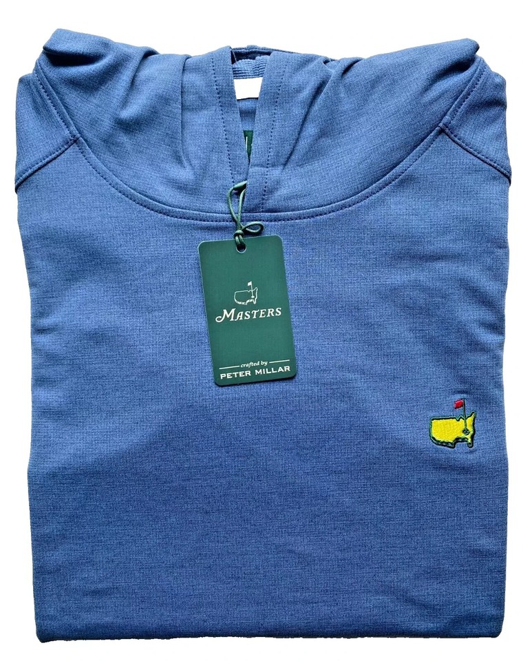 2026 Masters Peter Millar Large Crown Sport Navy Blue Golf Pullover ...