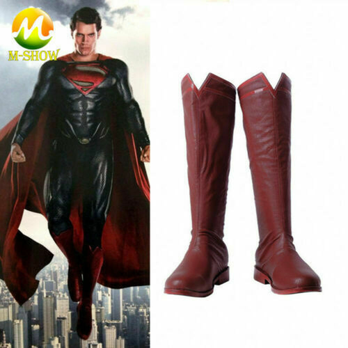 Justice League Superman Cosplay Boots Halloween Red Boots for Men | eBay