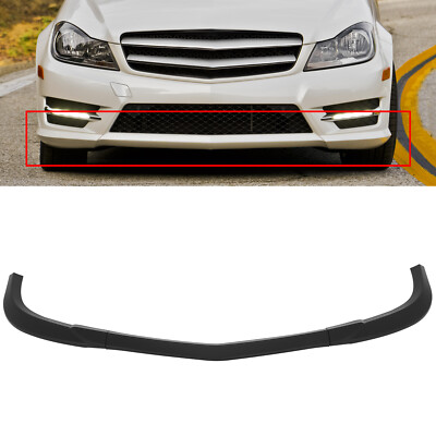 Front Lip Spoiler Fits 2012-2014 Mercedes W204 C200 C250 C300 C350 ...