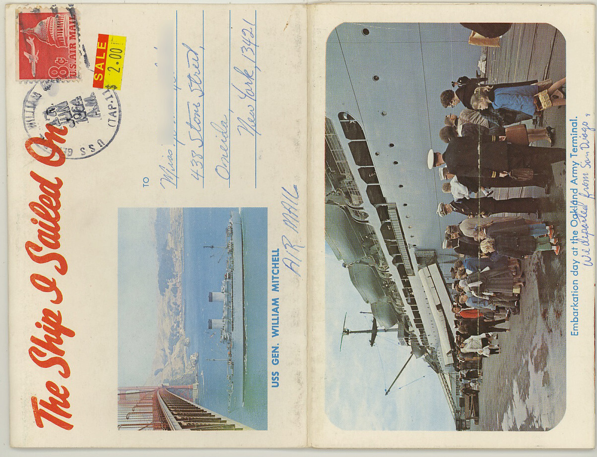 USS General William Mitchell (AP-114) The Ship I sailed on - Postcard ...