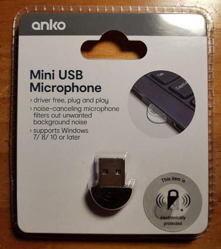 Microphone USB Mini for Laptop PC ANKO - Microsoft Teams, Zoom, Skype ...
