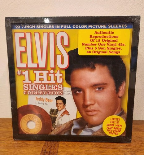 NEW! ELVIS #1 HIT SINGLES COLLECTION RED VINYL 45'S WITH PICTURE ...