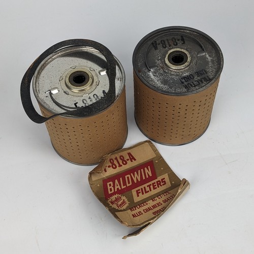 Baldwin F818-A Tractor Oil Filter Lot of 2x - USA ALLIS 098025 064127 ...