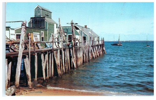 1956 A Old Cape Cod Wharf MA Massachusetts Early Postcard View | eBay