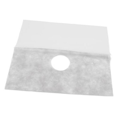 Practicon White Disposable Face Drapes with Polypropylene Fabric Lower ...