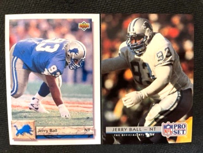 NFL - Jerry Ball 1992 Upper Deck & 1992 Pro Set Football - Lions | eBay