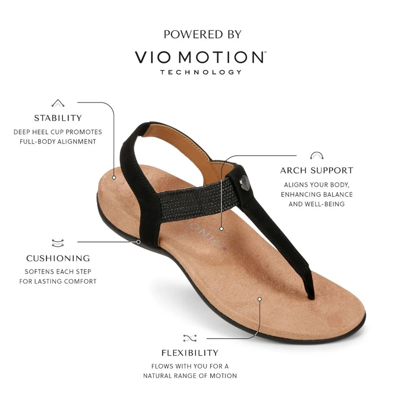 Vionic Brea Camel Leather Toe Post Slingback Sandal Women's sizes 5-11 ...