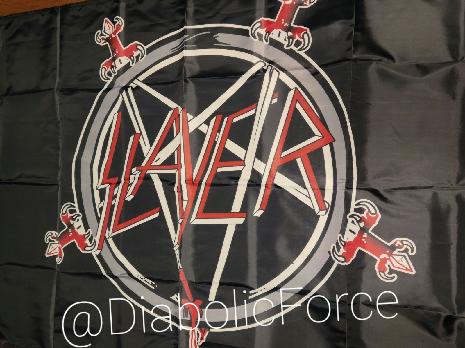 Slayer Logo Large 3x5Ft Flag Music Metal Rock Heavy Death Satan Corpse ...