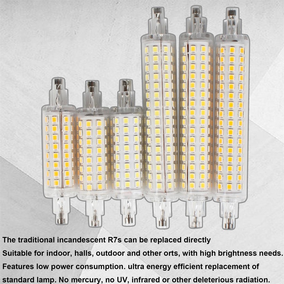 2X LED Flood Light Bulb R7S 78mm 118mm 12W 16W 2835 SMD Replacement ...