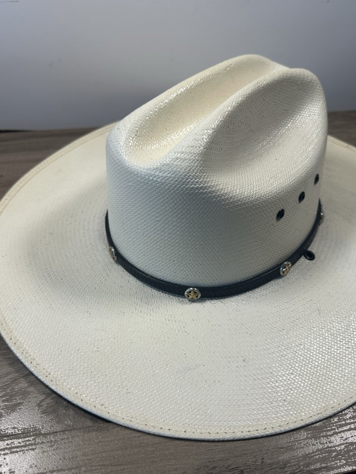 Stallion by Stetson Straw Shantung Western Cowboy Hat Size 7 Made in ...