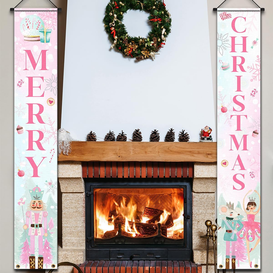 Nut-Cracker Christmas Porch Sign Banner Decoration,Merry Christmas ...