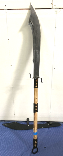 Chinese Poda Halberd Polearm Decorative Weapon w/ Sheath - Overall 54 ...