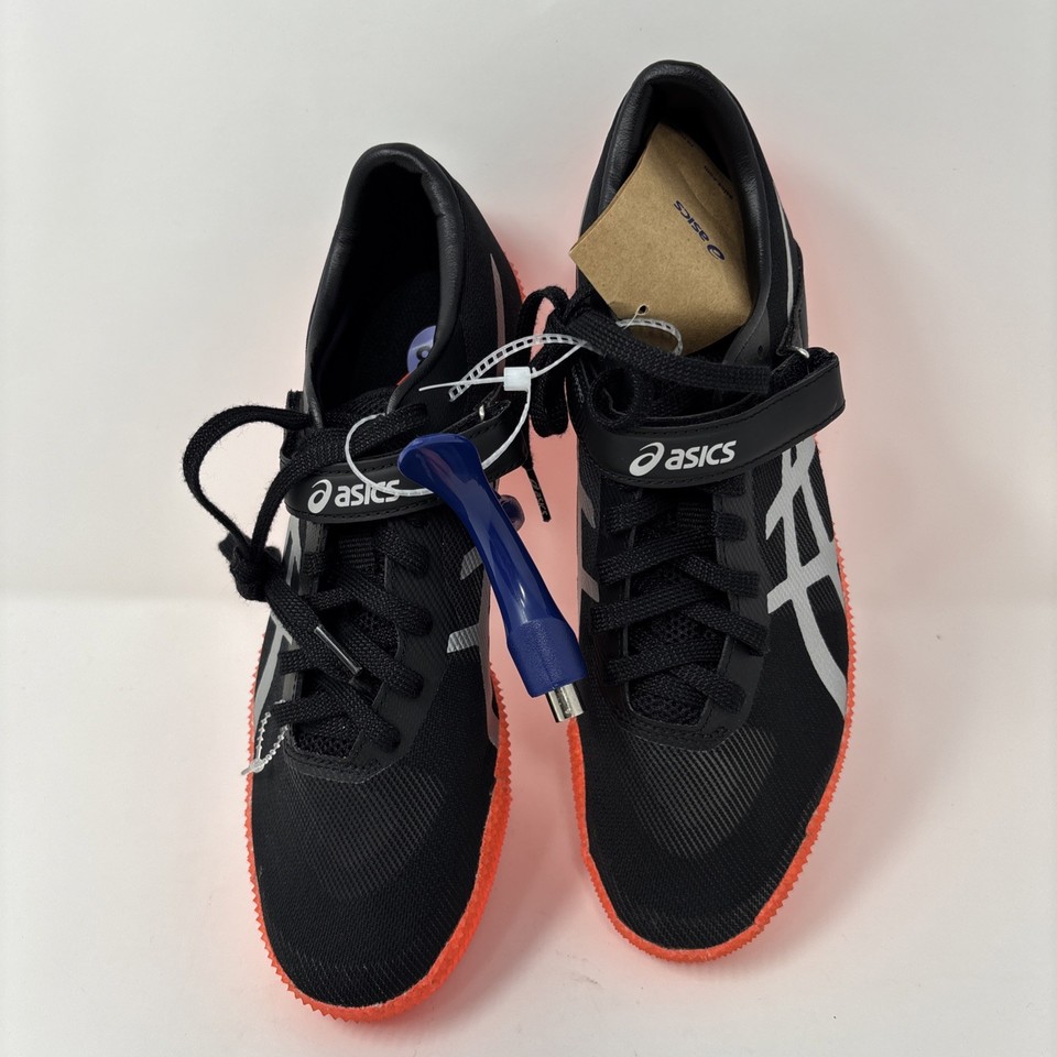 Asics High Jump Pro 3 R Shoes Mens Size 8.5 Black Silver-Orange Track ...