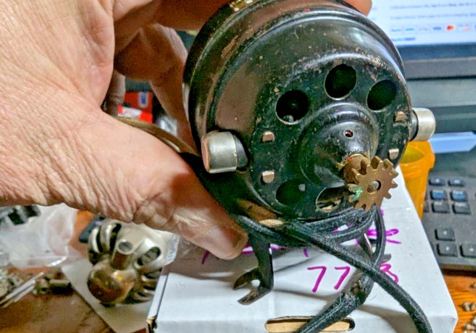 WORKING 56-G MOTOR A.C. GILBERT ERECTOR with ORIGINAL cord AND PLUG CW ...