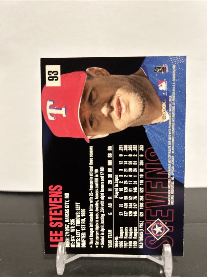 2000 Skybox Dominion Lee Stevens Rangers #93 | eBay