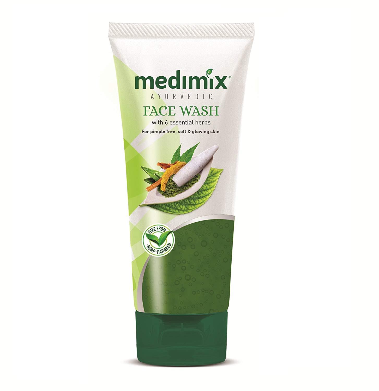 Medimix Ayurvedic Anti Pimple Skin Face Wash, 100 ml Neem, Aloevera ...
