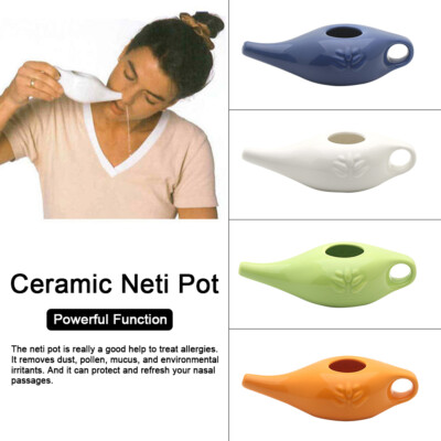 Ceramic Neti Pot For Nasal Sinus Cleansing Wash Irrigation Relief | eBay