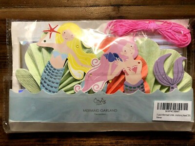 New Mermaid Garland Banner 3 set Cello Tassel Party Birthday Decoration ...
