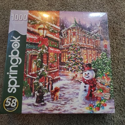 SPRINGBOK MERRY MAIN New Sealed CHRISTMAS 1000 PIECE JIGSAW PUZZLE 24 X ...