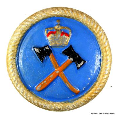 Royal Navy Artisan - Old British Maritime Ship Metal Tampion Plaque ...