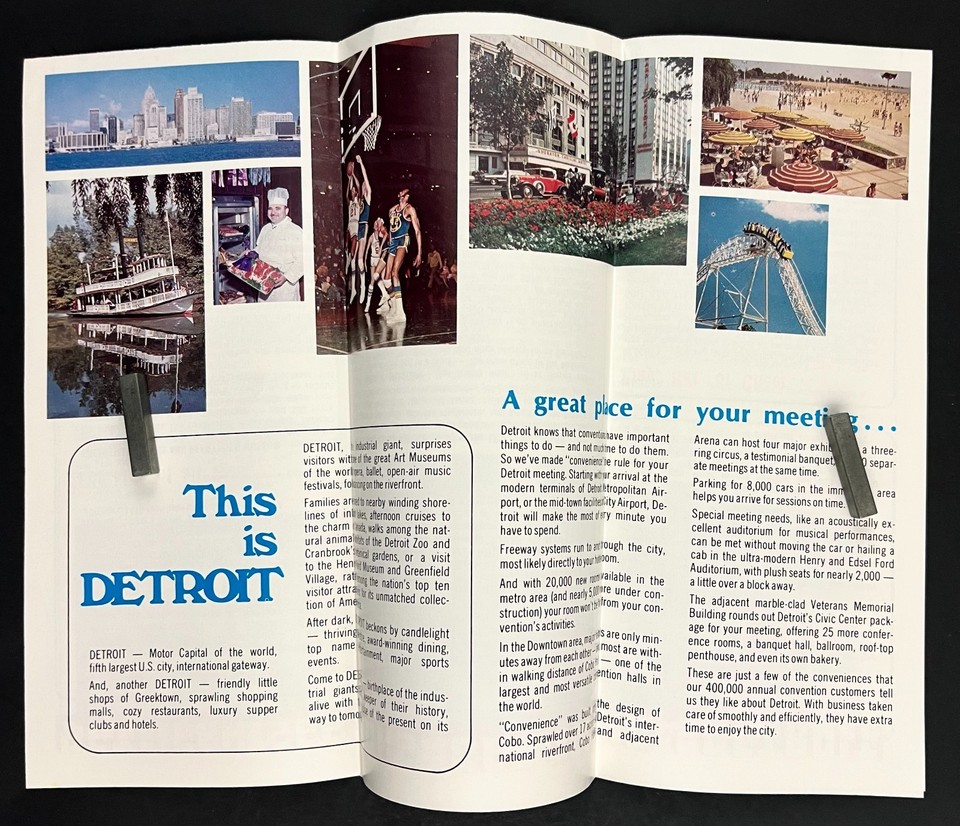 1970s Detroit Michigan Fun Or Business Tourist Guide Vintage Travel ...