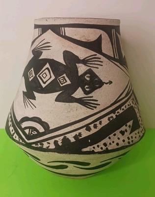 VTG Pottery lizard design Seed Pot from Mexico. | eBay