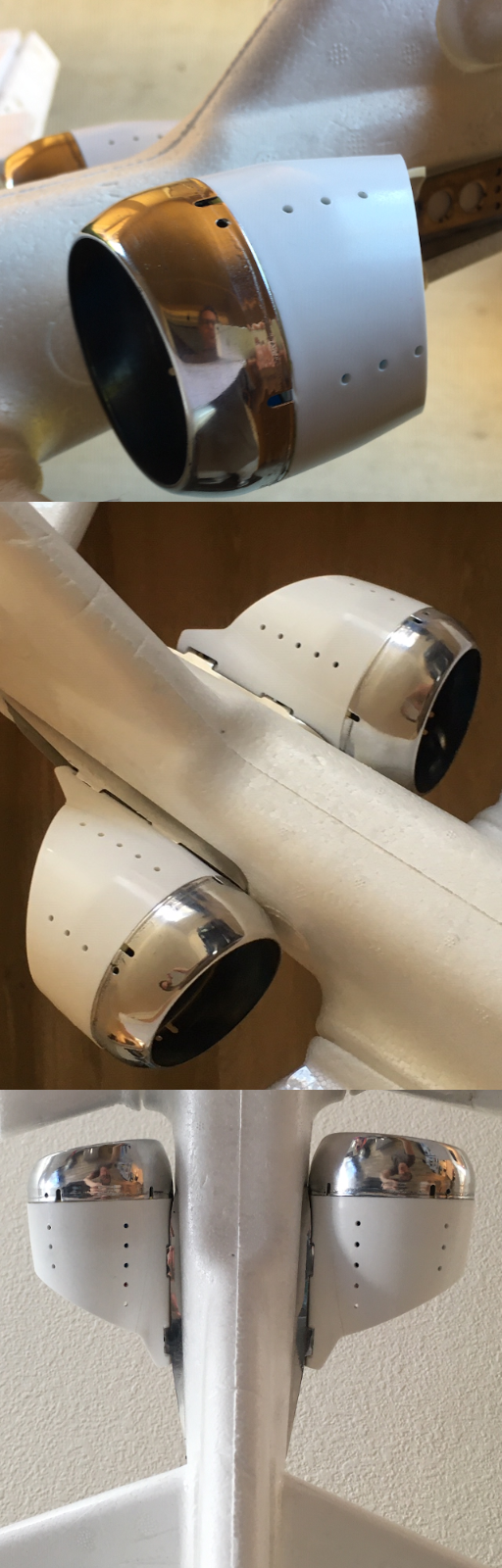 Set of 2 RC Turbo Fan Jet Engine Cowl Nacelles Kit for Airplanes Planes ...