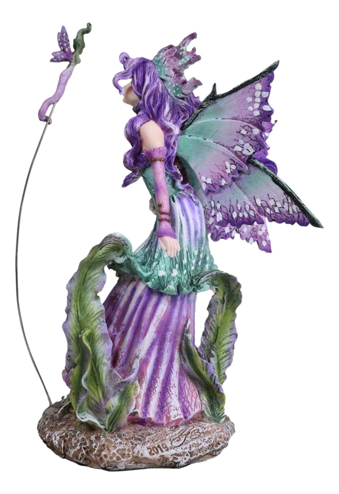 Amy Brown Pixie Gossip Enchanted Elf Fairy With Purple Nymph Dragonfly ...