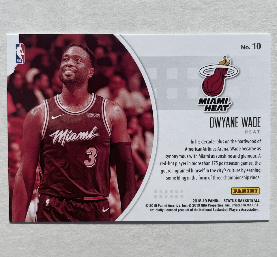 Dwyane Wade 2018 Panini Status Symbols Blue #10 | eBay