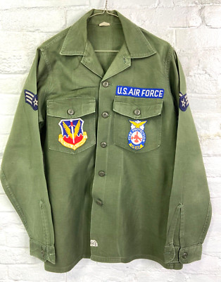 1968 US Air Force Tactical Air Command Patched Enlisted Utility Shirt ...