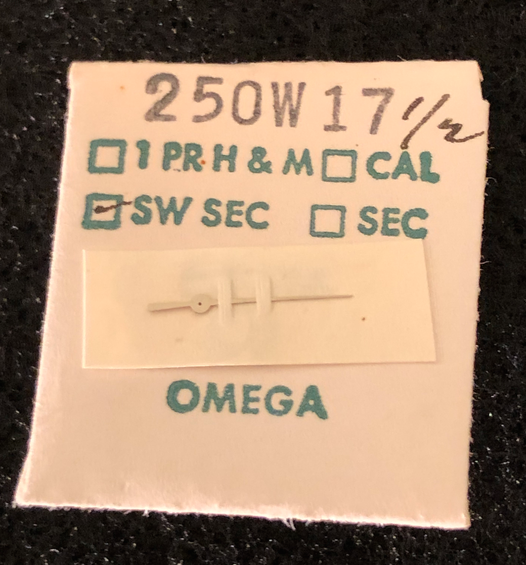Vintage Omega Cal 250 Sweeping Second Hand NOS Genuine SW 250W 17 1/2 ...
