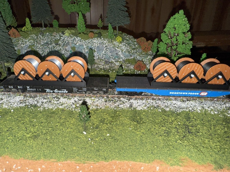 4pk- 1:87 HO Scale Multicolor Wire Spool Load/Decor | eBay